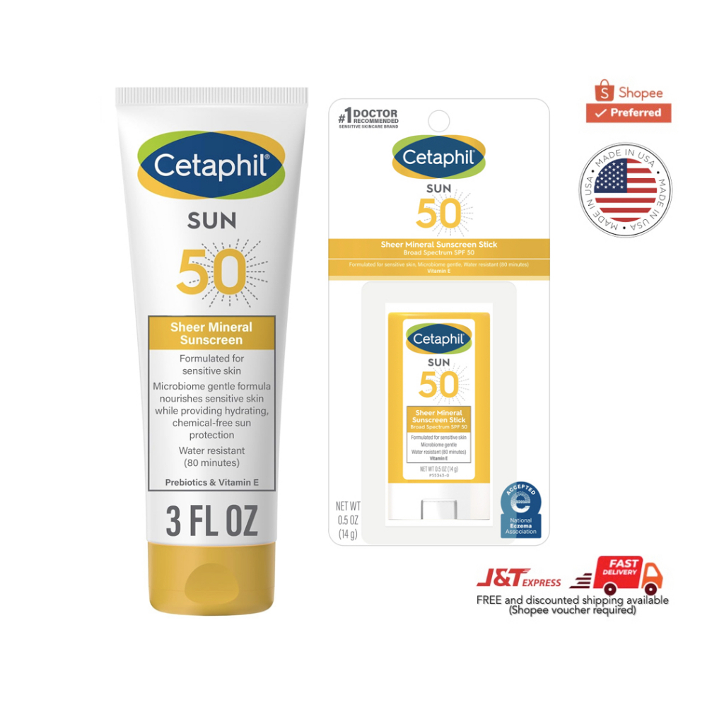 Cetaphil Sun Sheer Mineral Liquid Sunscreen SPF 50 | Sunscreen Stick ...