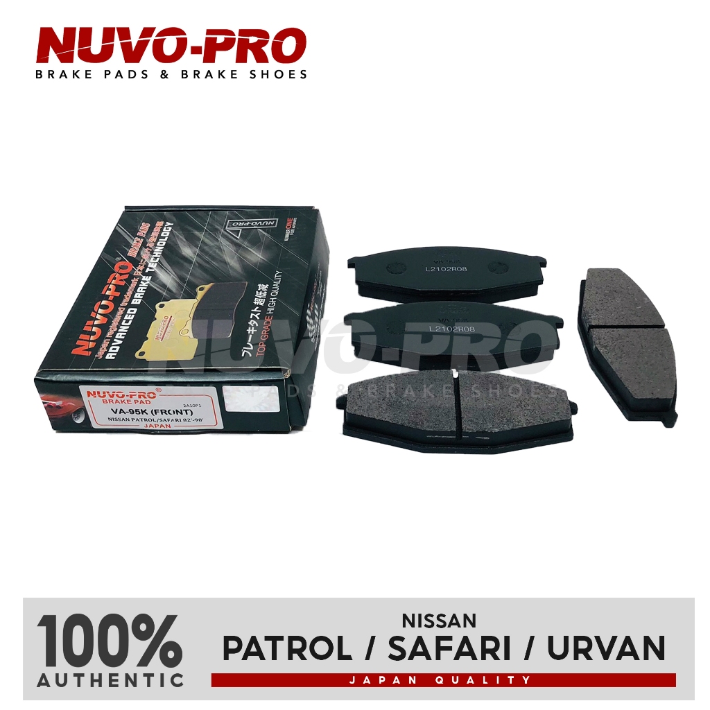 NUVO BRAKE PAD NISSAN PATROL / URVAN SHUTTLE 88-97 FRONT VA-95K 1SET ...