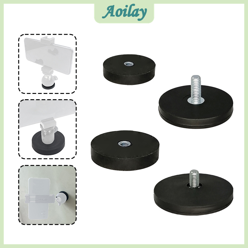 3.5kg ~ 16kg Rubber Strong Magnetic Base POT Magnet Mounting Base ...