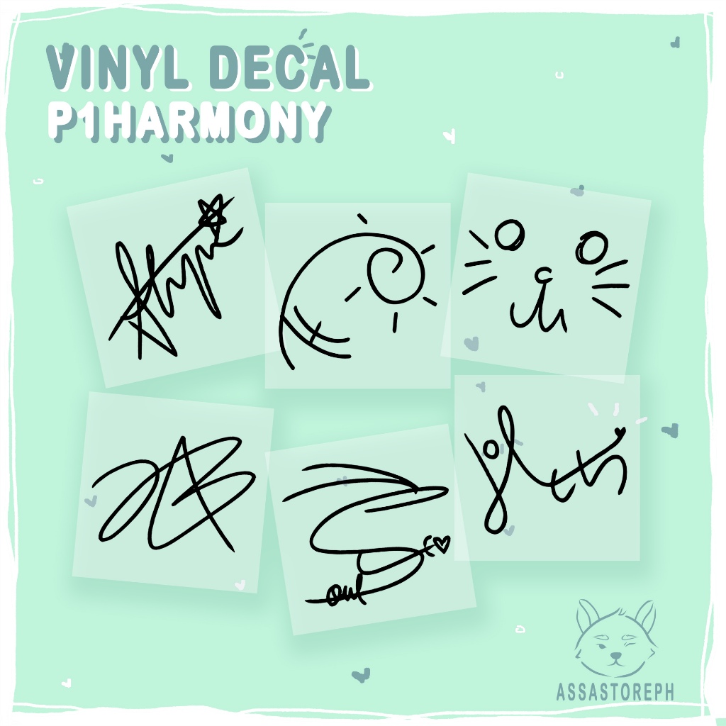 P1HARMONY Signature Decal Waterproof Sticker | Assastoreph | Shopee ...