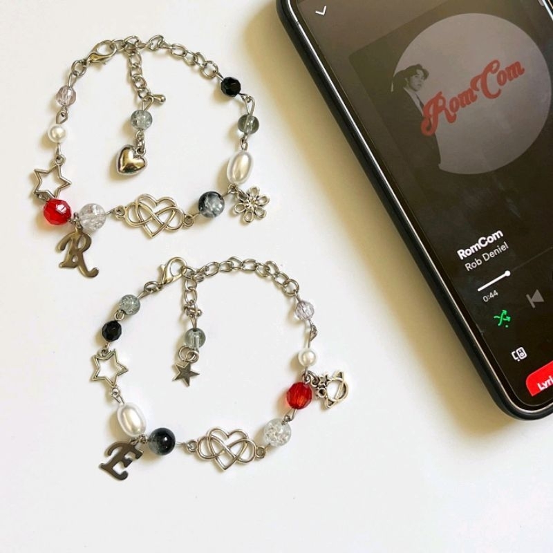 Couple / Matchy Bracelets with Initials l Crafts by Kim | Shopee ...