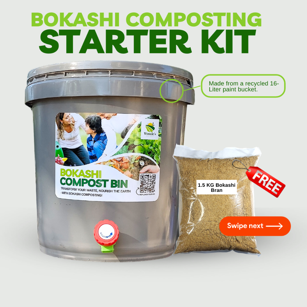 1 PC 16L Durable Bokashi Composting Bin | Wowie Agro Depot | Shopee ...