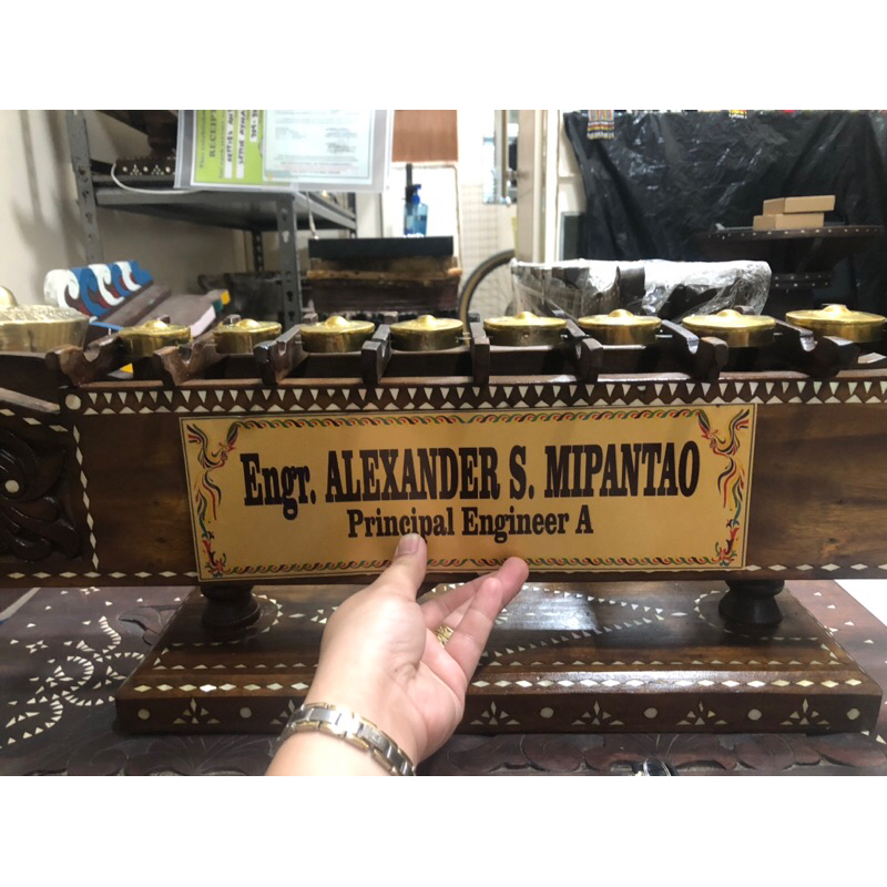 MINDANAO inlaid TABLE MARK MINI KULINTANG DESIGN | Shopee Philippines