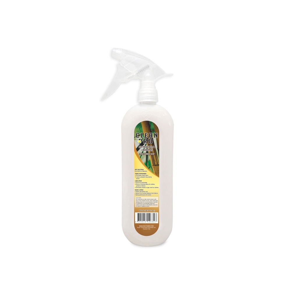 Clean Pro Air Freshener & Linen Spray; Fresh Bamboo Scent; 850ml ...