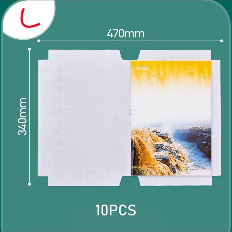 10sheets Self-adhesive Book Wrapper transparent self-adhesive ...