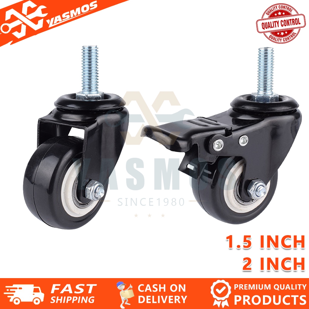 PU Caster Wheels Rotating Furniture Trolley Caster Replacement Swivel ...