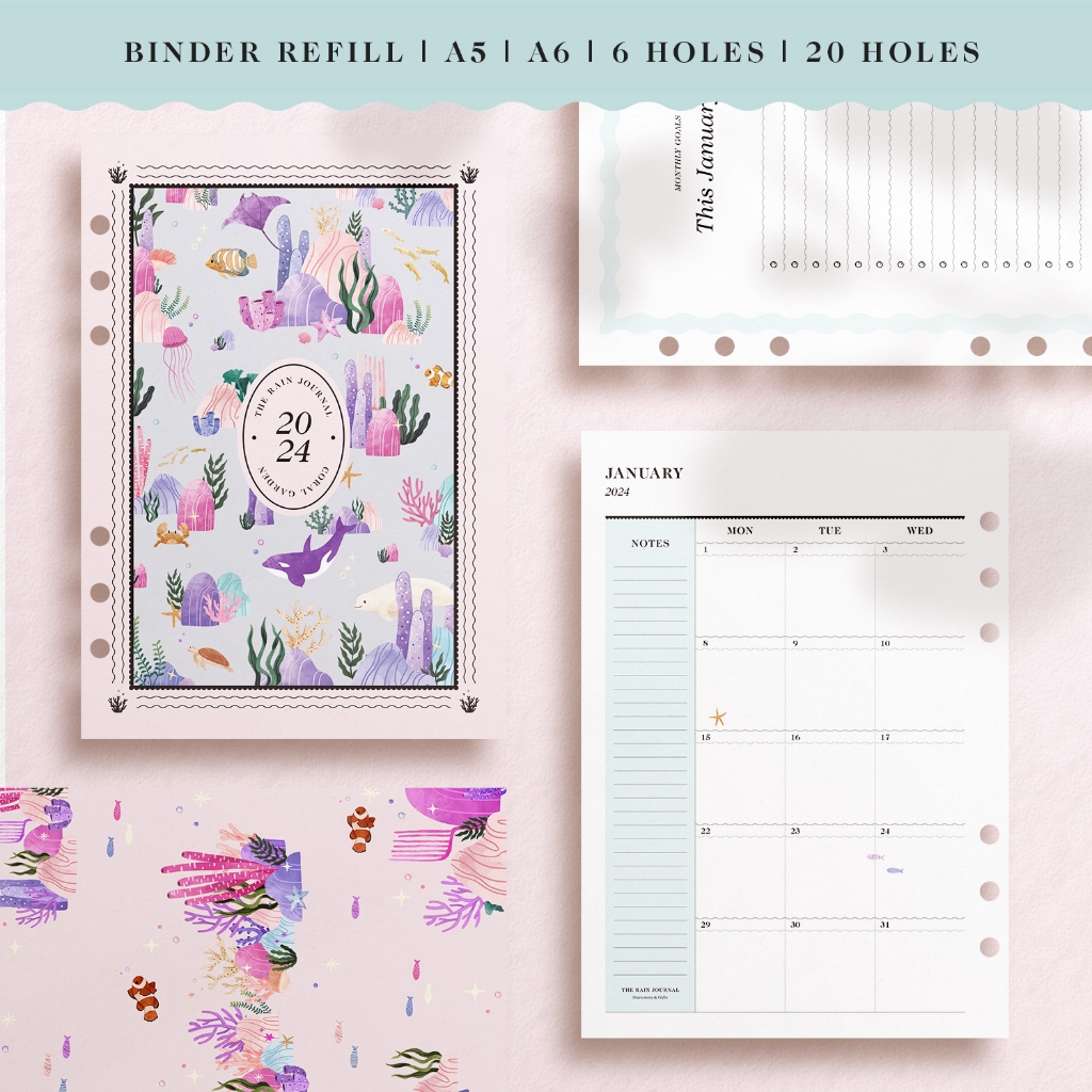 2025 Planner for A5 & A6 Ring Binder w/ Monthly Planner, Weekly Planner ...