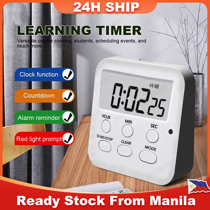 Digital Screen Kitchen Timer Magnetic Digital Timer Square Cooking Count Up Countdown Alarm ...