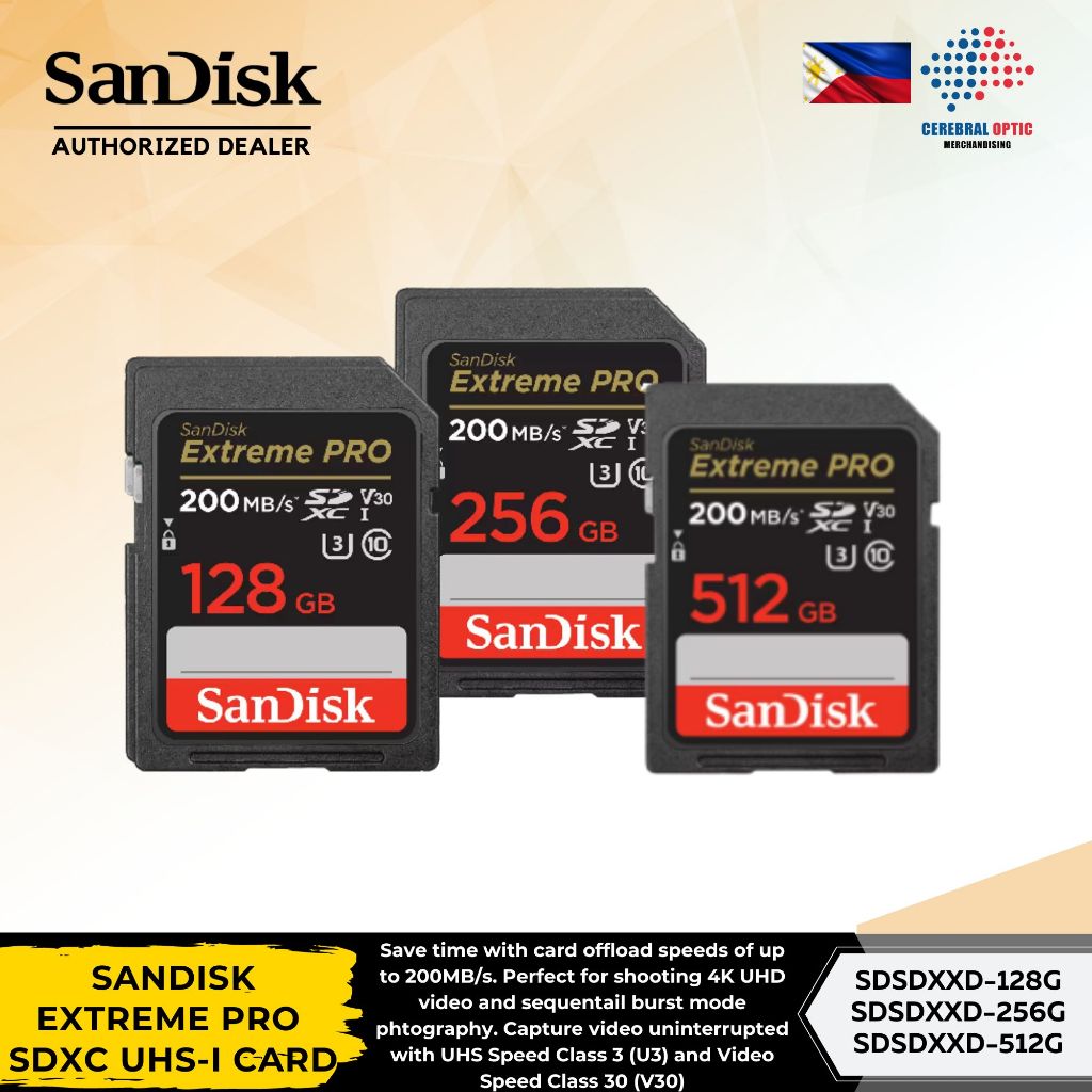 SanDisk Extreme PRO SDXC UHS-I Card Perfect for shooting 4K UHD video ...