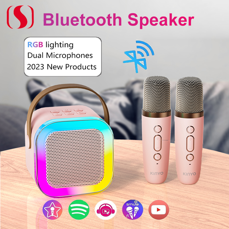 Su-Yosd K12 Karaoke Bluetooth Speaker with 2Microphone 3D Stereo ...