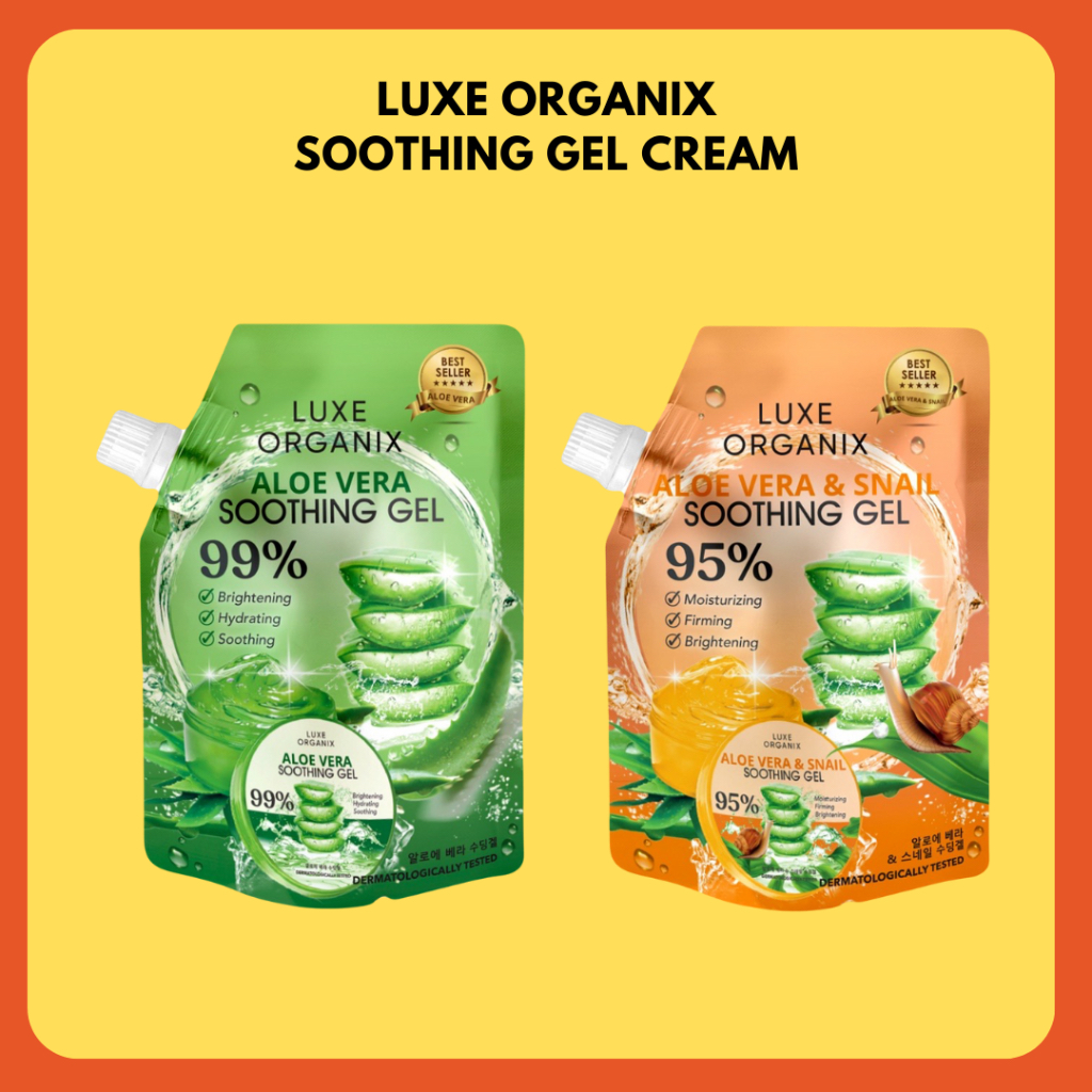 LUXE ORGANIX SOOTHING GEL ALOE VERA & SNAIL REFILL PACK | Shopee Philippines