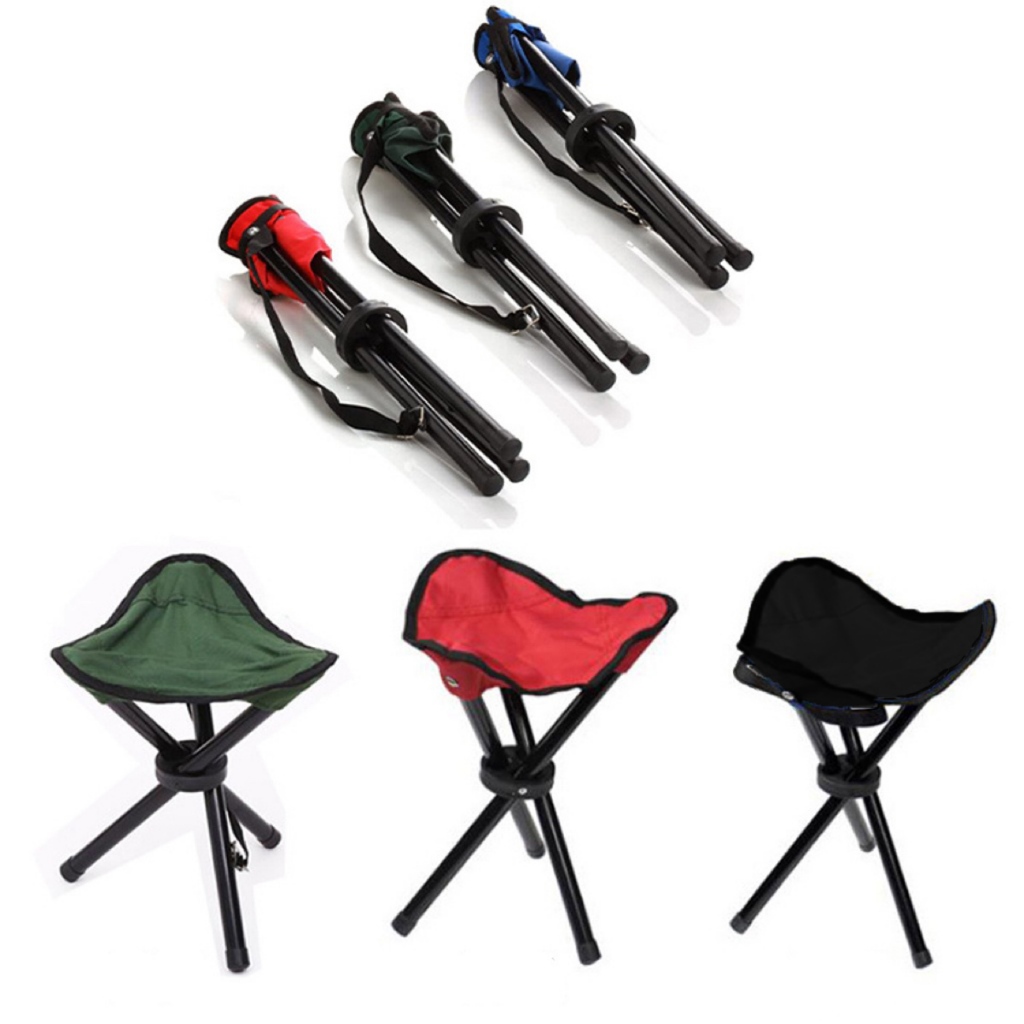 Mini camping Outdoor portable folding triangle stool foldable chair ...