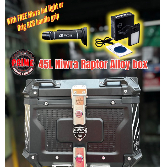 50L 65L 45L NIWRA ALLOY BOX RAPTOR V3 WITH METAL STOPPER ( New Edition ...