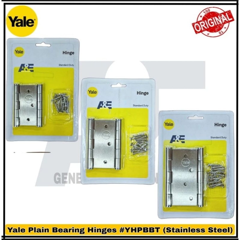 Yale Plain Bearing Door Hinges #YHPBBT 3x3“, 3.5x3.5“ , 4x4“ Stainless ...