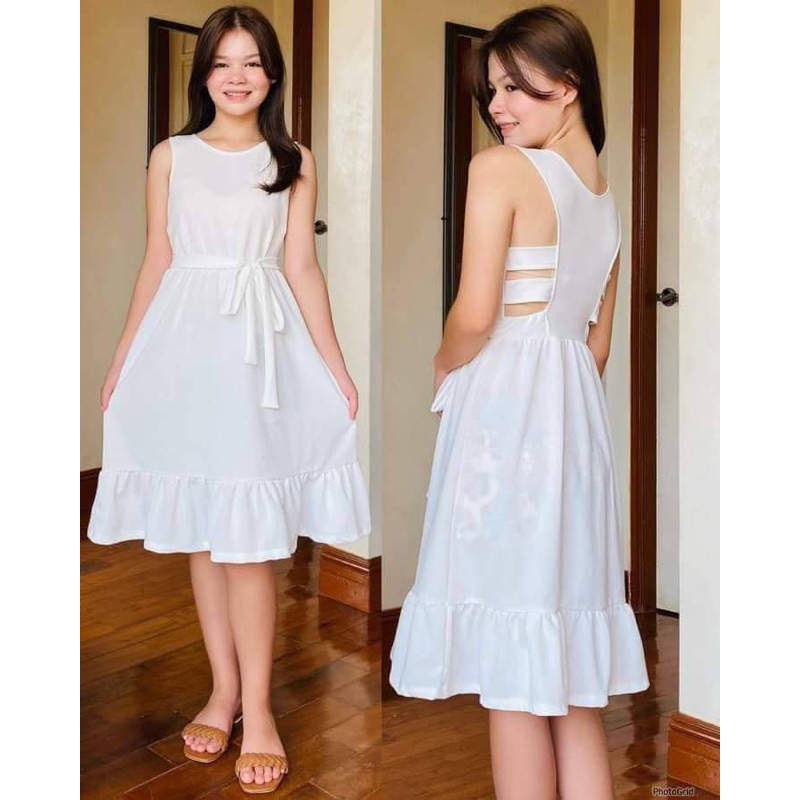 Jaime_tere.ph Pre-teens Bakod Style Midi Dress, Freesize fit from 10 to ...