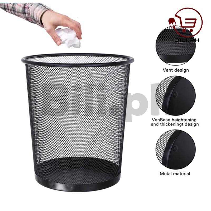 K10276 Metal Iron Steel Mesh Wire Basket /Waste Bin Garbage Bin ...