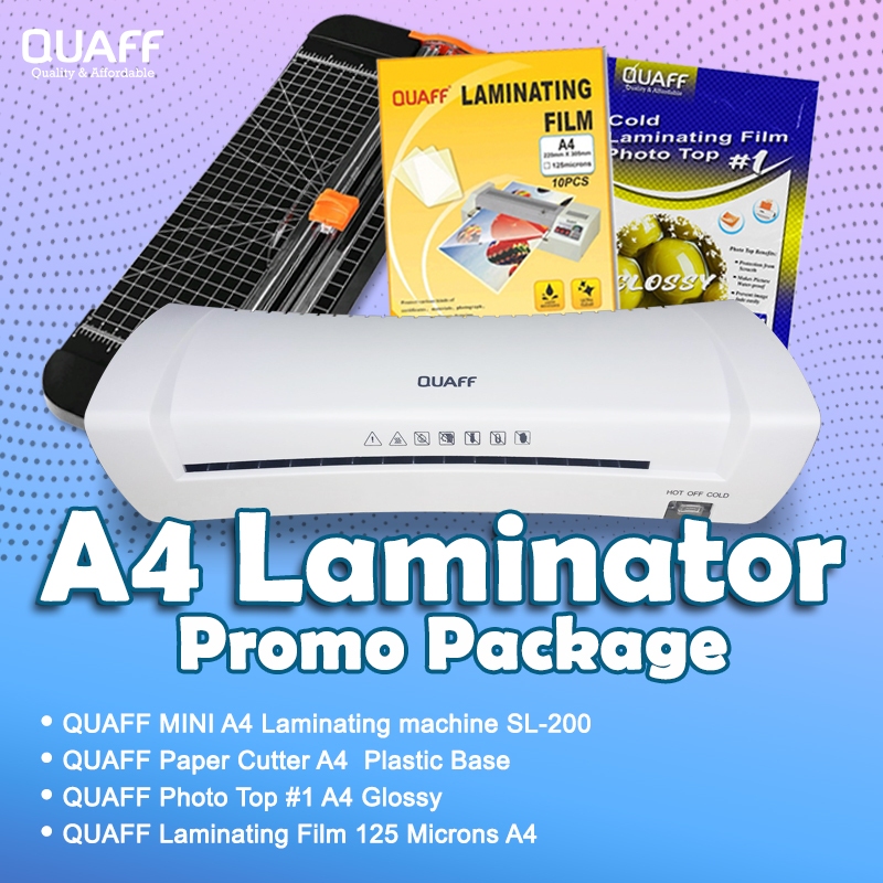 QUAFF SL200 Laminator A4 Hot and Cold Laminating Machine w/ Paper ...