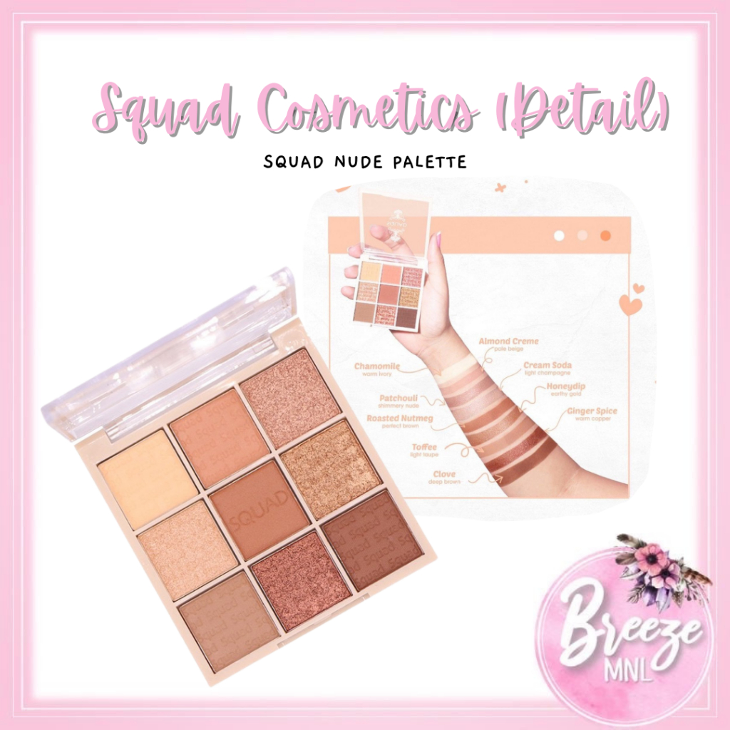 Detail SQUAD COSMETICS Nude Eyeshadow Palette Cool Toned Palette Warm ...