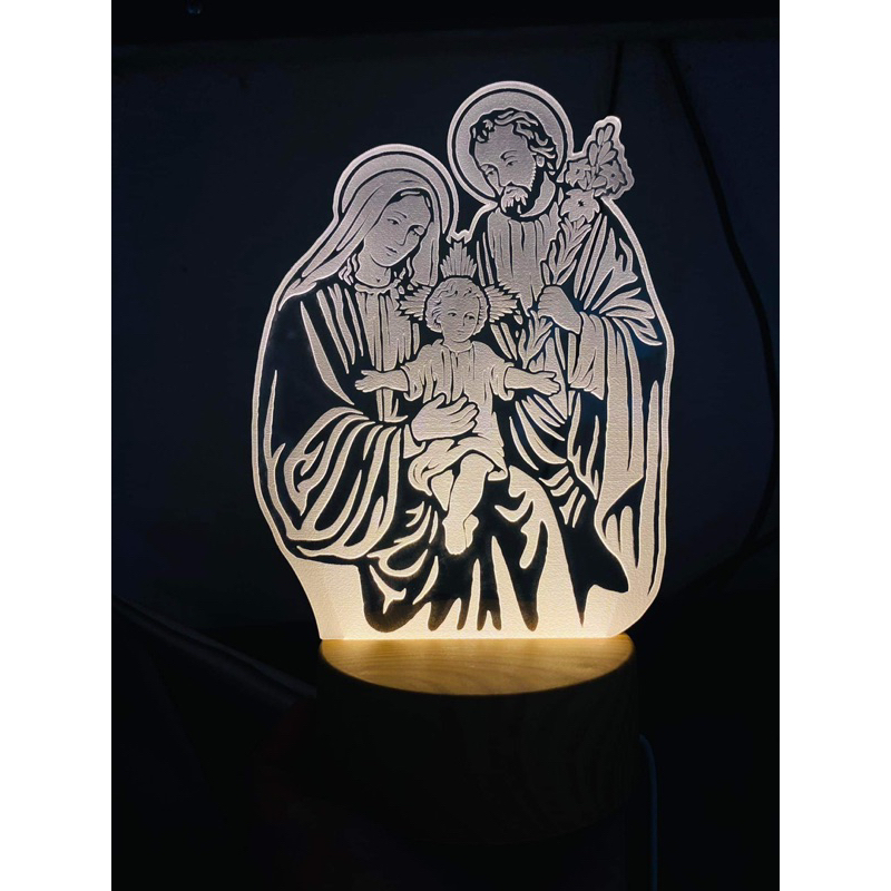 Jesus, Mary & Joseph Led lamp Display - Altar Christian display ...