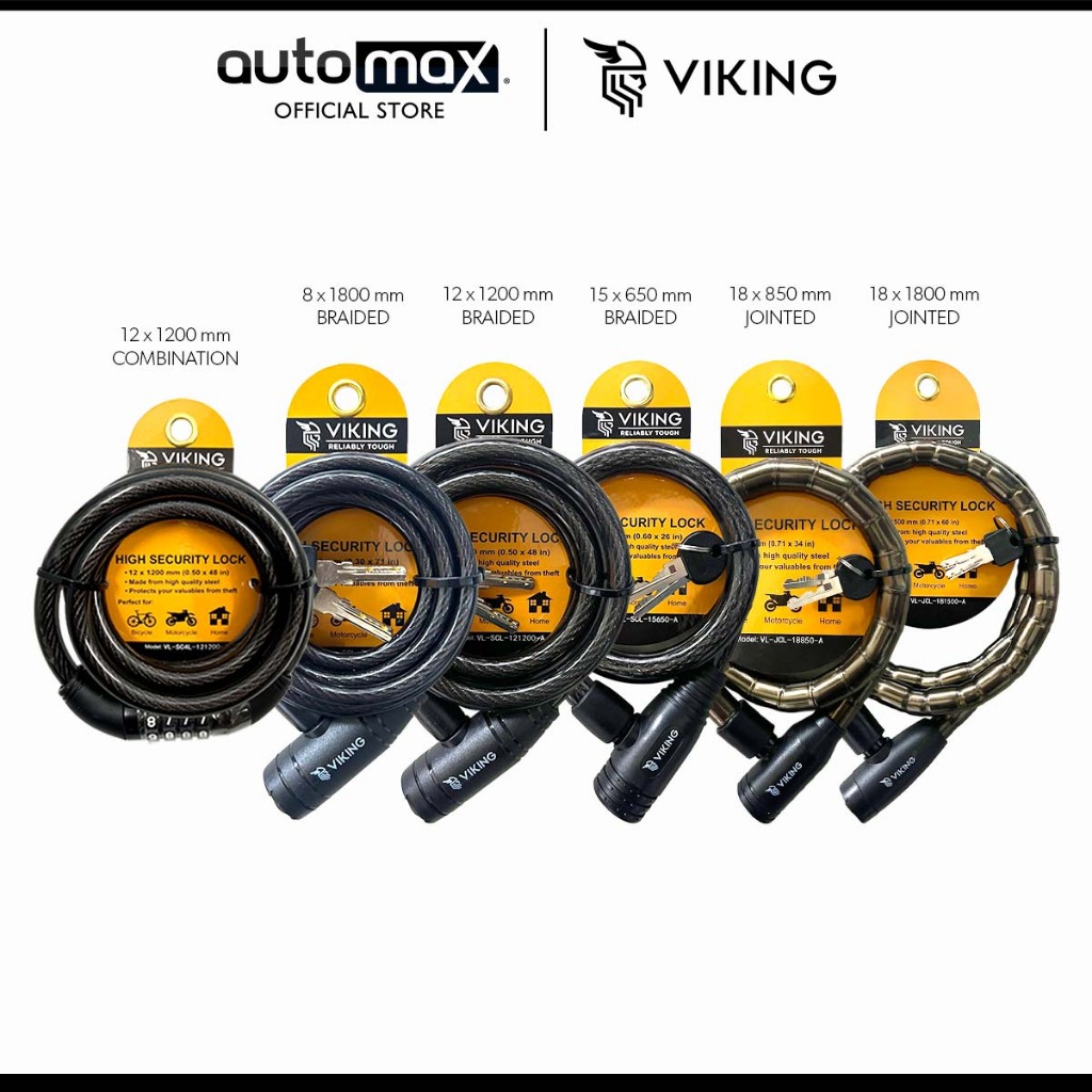 Viking Bicycle/Bike/Motorcycle/Door/Anti Theft/Security Steel Cable ...