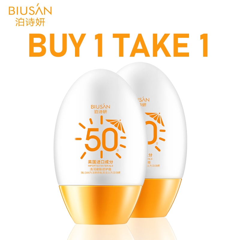 BIUSAN Sunscreen for Face SPF50+ UV Isolation Cream Moisturizer Control ...