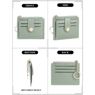 MICHAELA Mini Card Holder with Keychain 8 Card Slots Minimalist Fashion ...