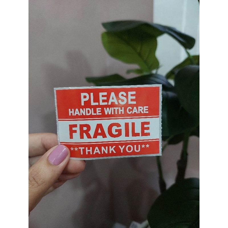 Fragile Stickers 2x3inches 100stickers | Shopee Philippines