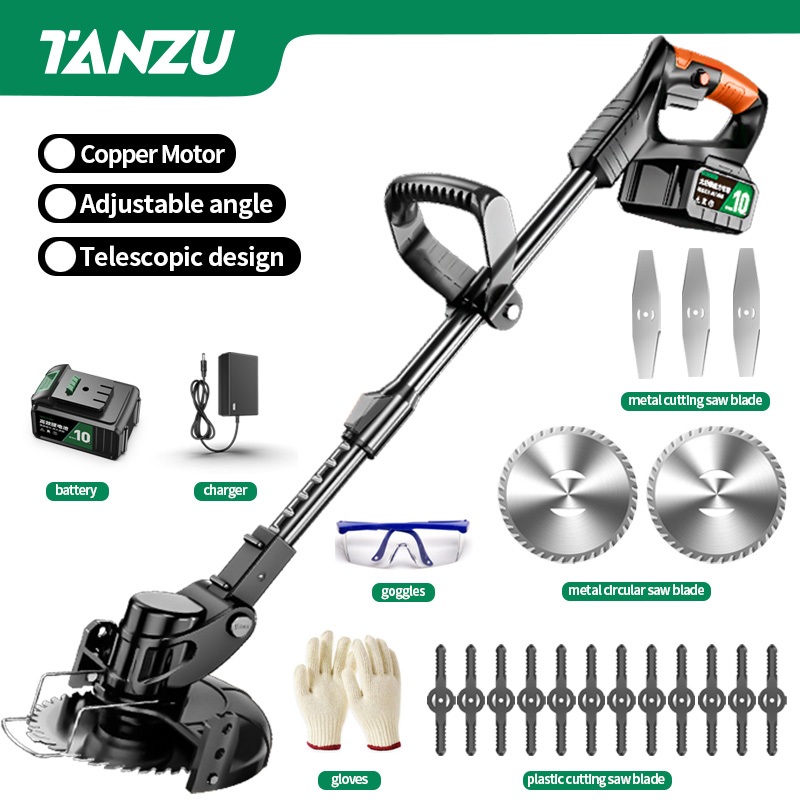 TANZU Grass Cutter 21V Electric Lawn Mower Trimmer Rechargeable ...