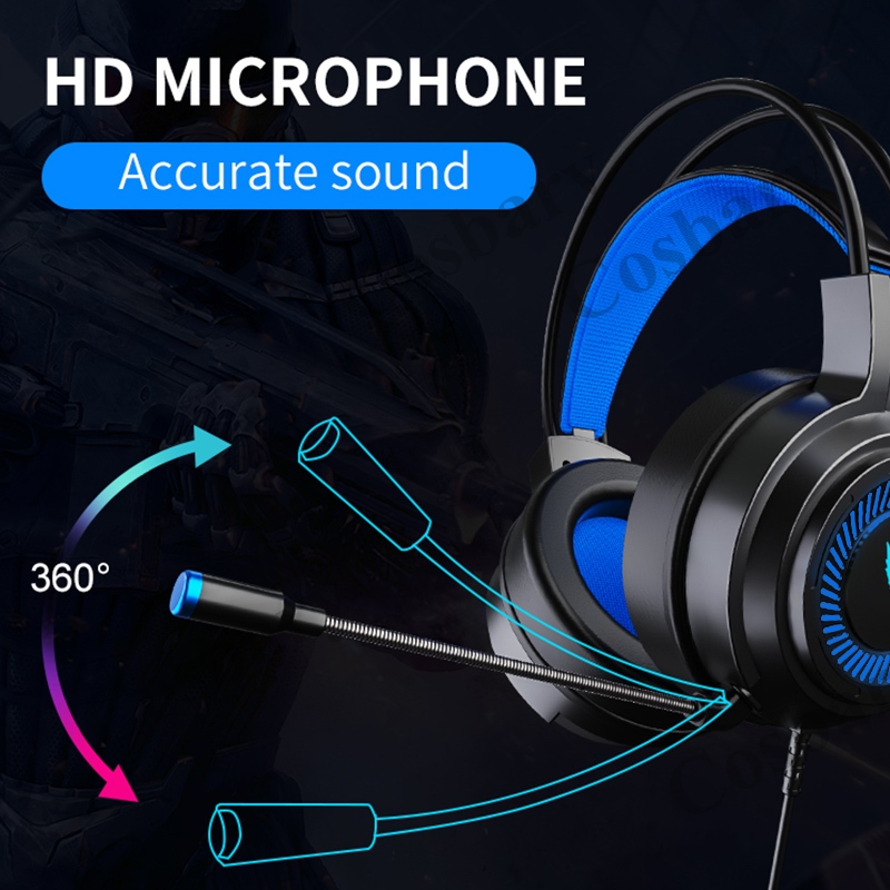 G7 RGB Wired Gaming Headphones Noise Cancellation Gaming Headset With ...