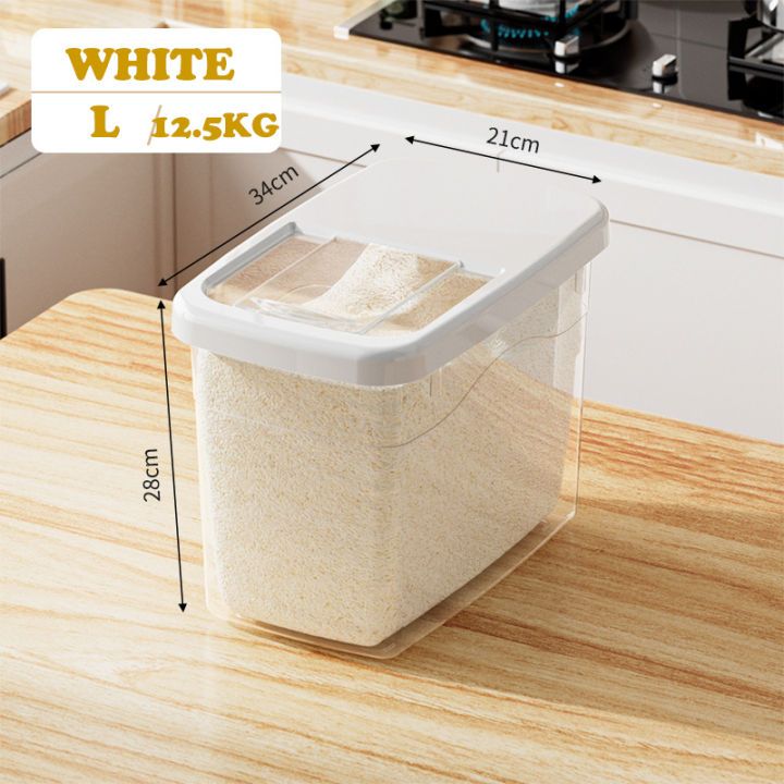 Automatic Rice Dispenser Storage Kitchen Rice Storage Container Push ...