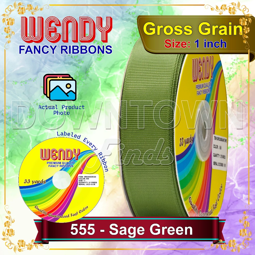 Grosgrain Ribbon 1 inch (33 yards per roll) AT052 - 0100 Gross Grain ...