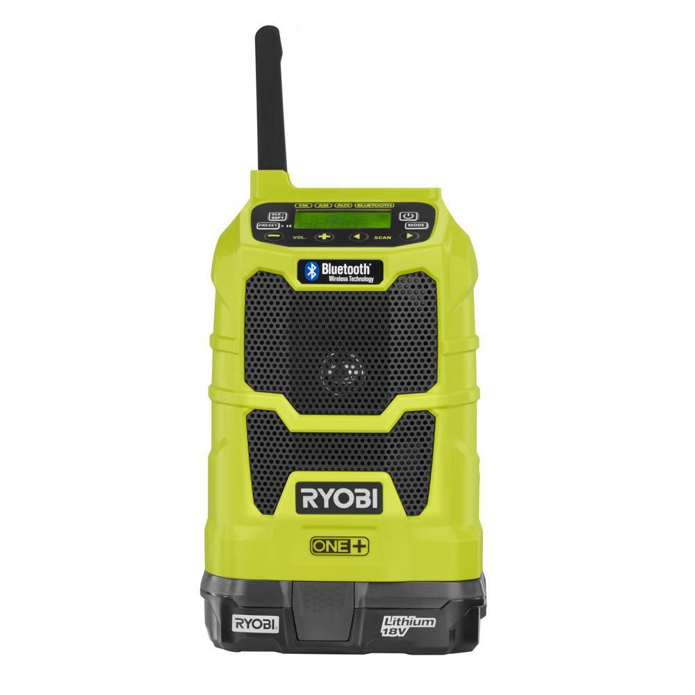 RYOBI 18V ONE+ Compact Radio with Bluetooth Wireless Technology (Tool ...