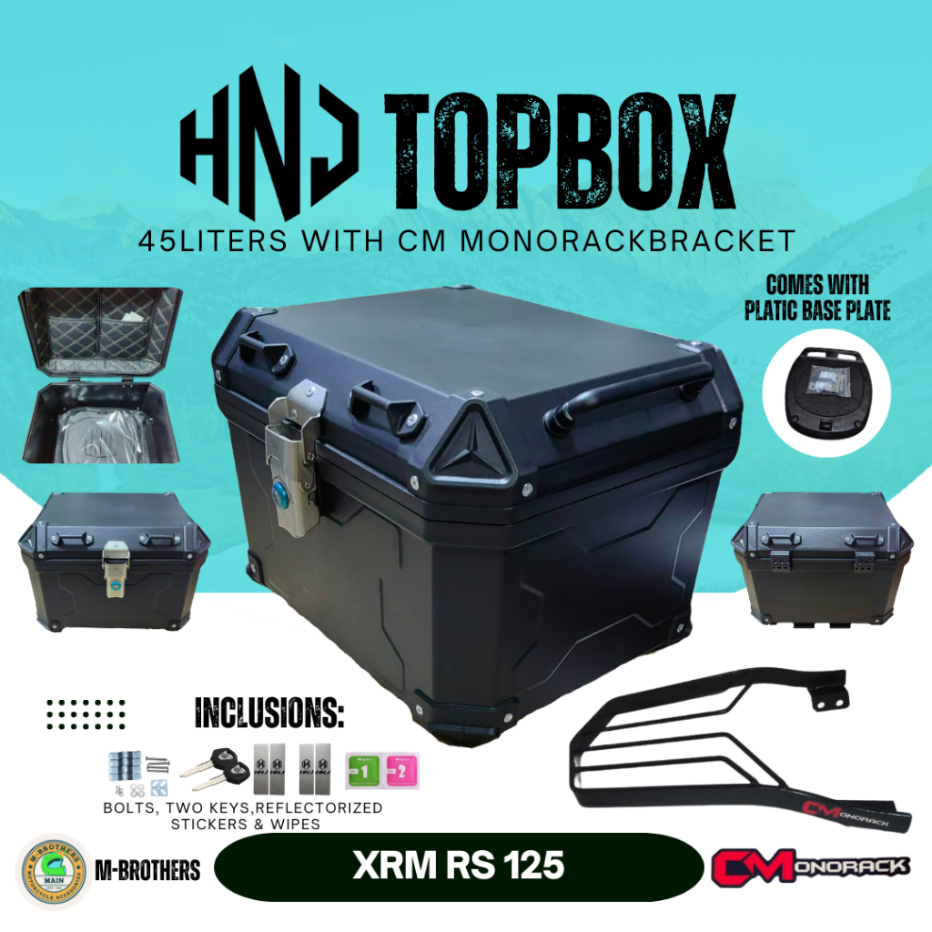Set for Single & Dual Lock HNJ 45 Liters Top Box With CM Monorack ...