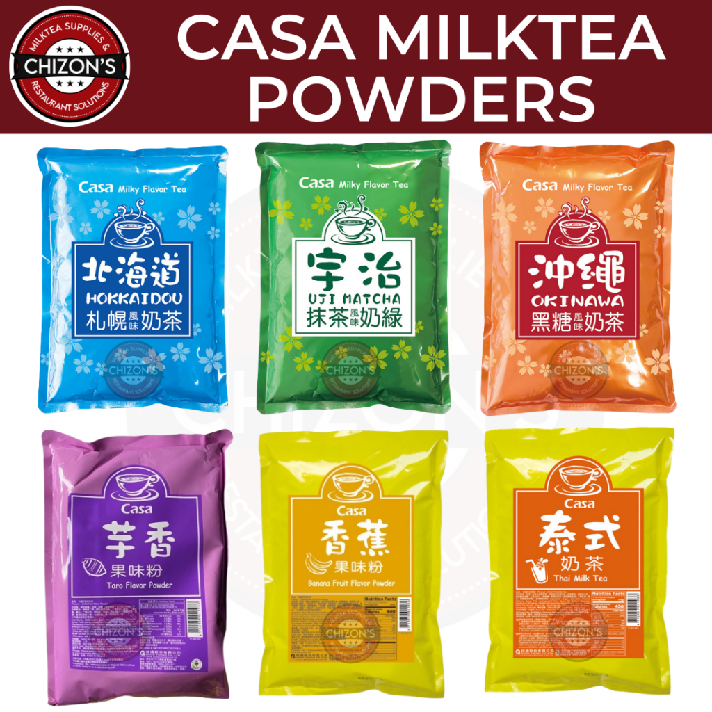 CASA Milktea Okinawa Matcha Hokkaido Taro Banana Milky Flavor Tea 1kg ...