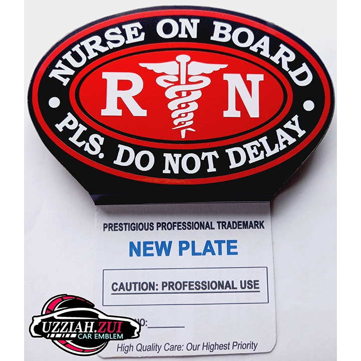 RN NURSE CAR EMBLEM BLACK BACKGROUND | Shopee Philippines