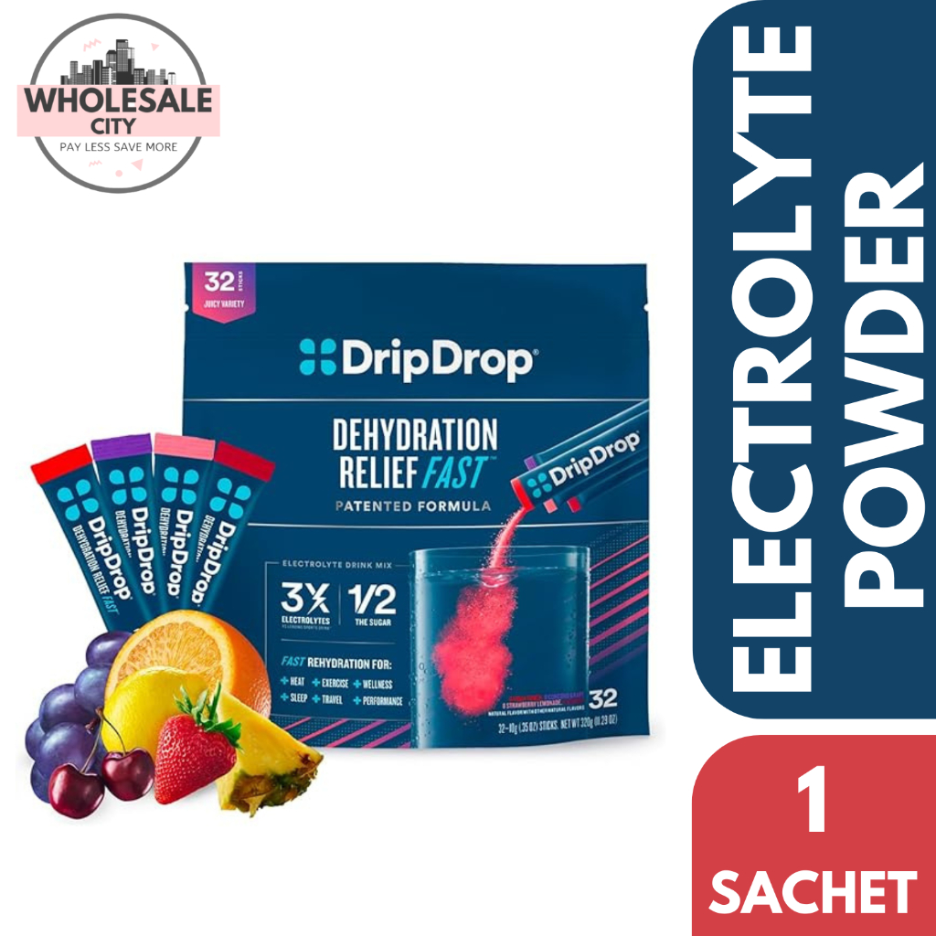 DripDrop Electrolyte Powder for Dehydration Fast Relief 1 Sachet ...
