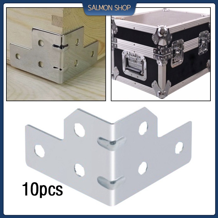 10Pcs L Brace Flight Case Protective Corner 6 Holes Metal Flight Case ...