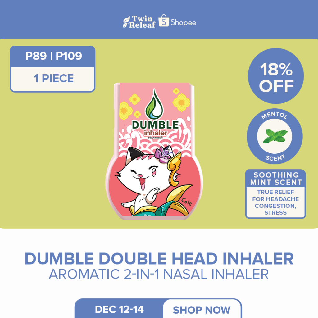 Twin Releaf Dumble Double Head Inhaler [Soothing Vapors, Relieves Nasal ...