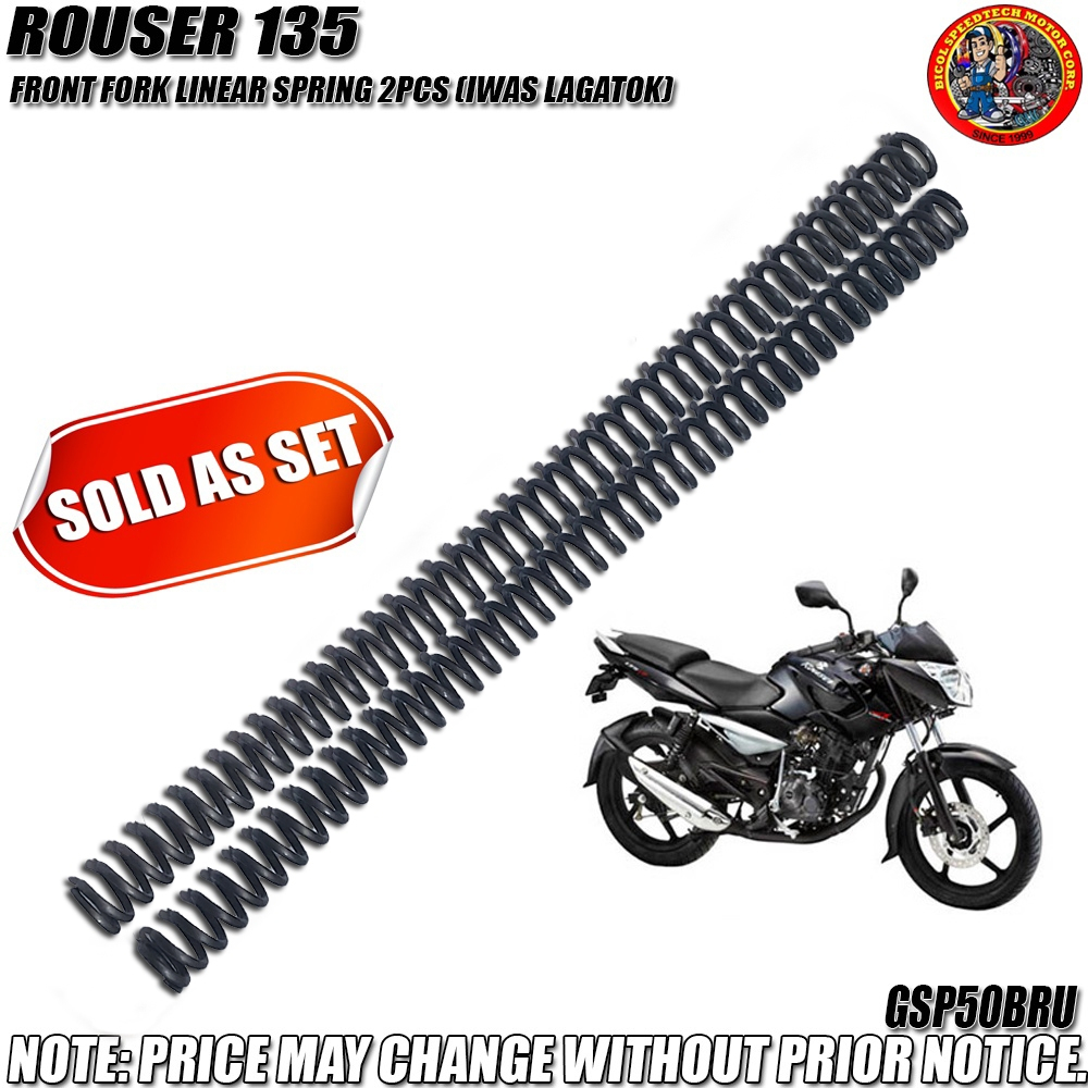 ROUSER 135 FRONT FORK LINEAR SPRING 2PCS SET (IWAS LAGATOK) (GSP50BRU ...