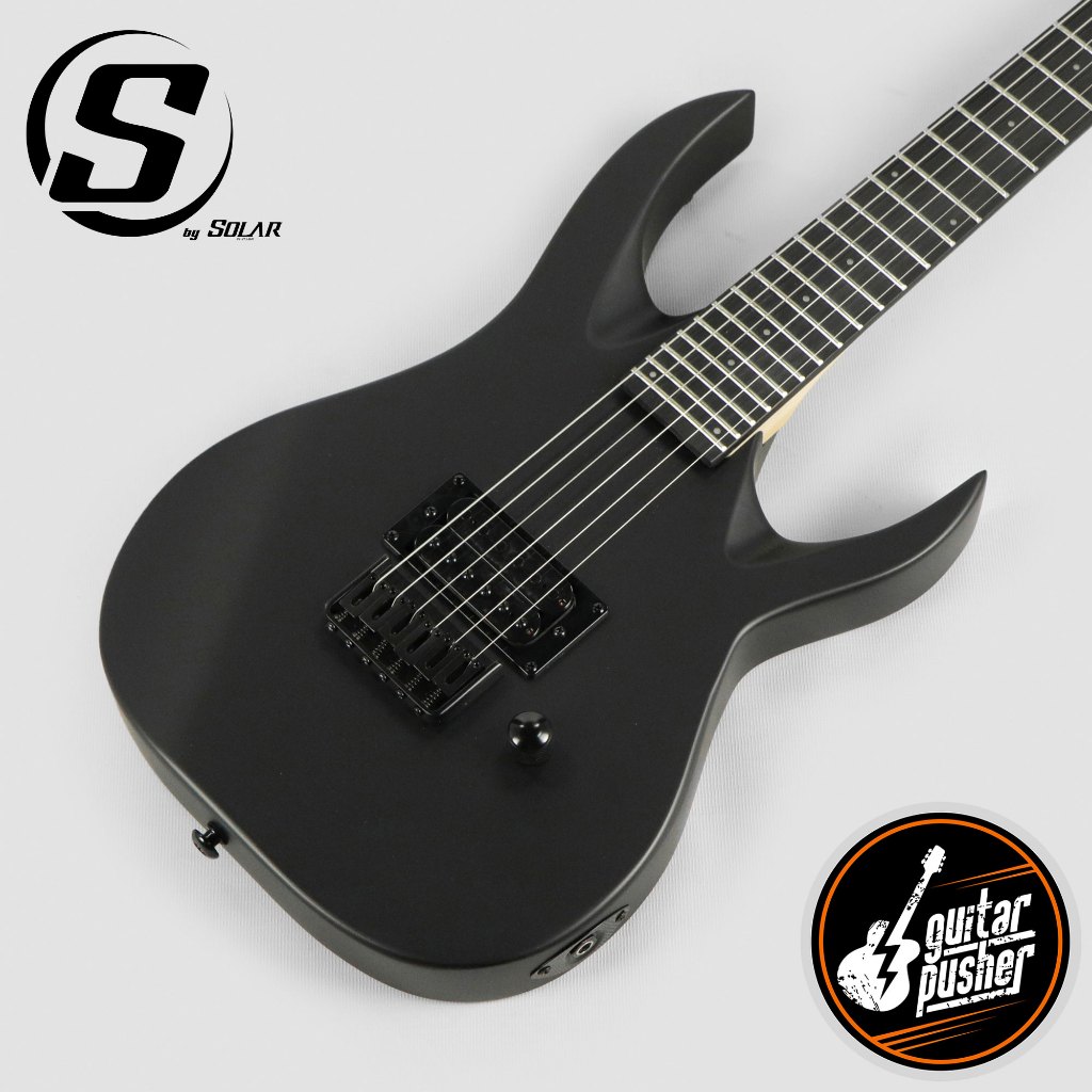 S by Solar AB4.61MC-E Carbon Black Short Scale Electric Guitar | Shopee ...