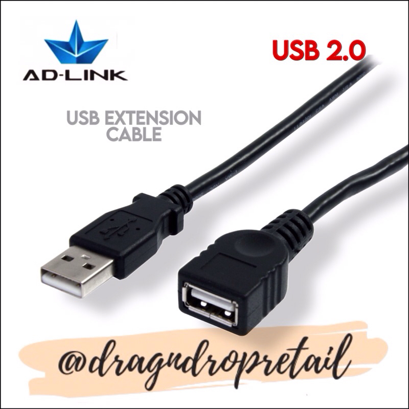AD-LINK USB 2.0 - USB Extension Cable - A Male to A Female (1.8M & 3M ...