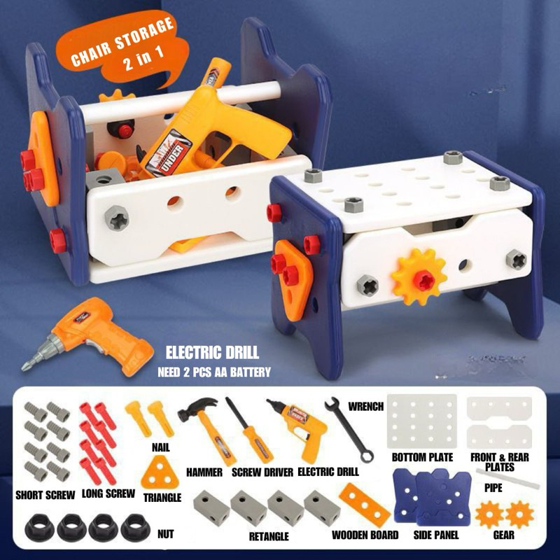 Mini Table Tool Kit / Tool Drill for kids | Shopee Philippines