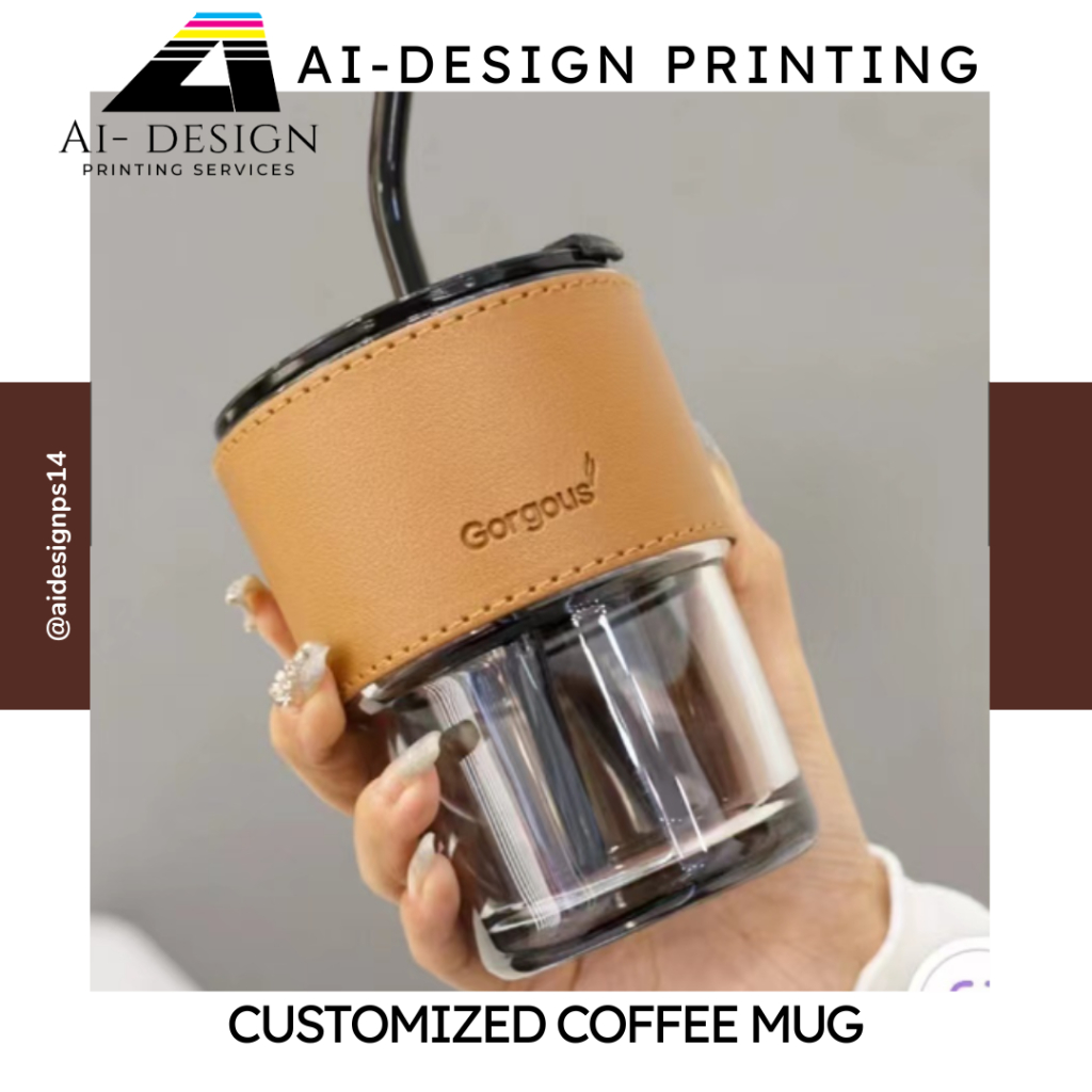 14 sets Customized Coffee Mug | With Cover Double Wall Glass Cups ...