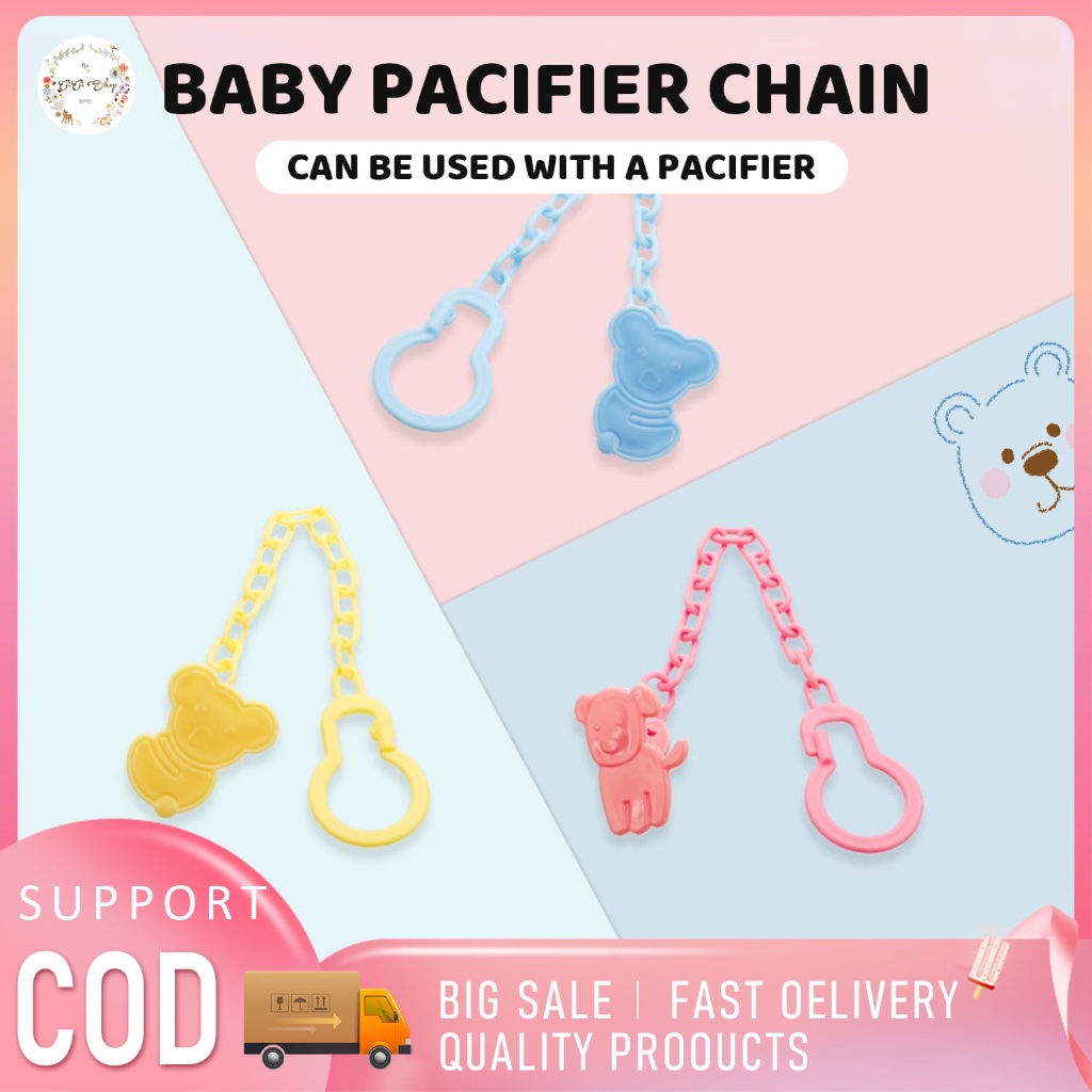 CICI Baby Pacifier Anti-Drop Chain Teether Holder Nipple Clip Sweet ...