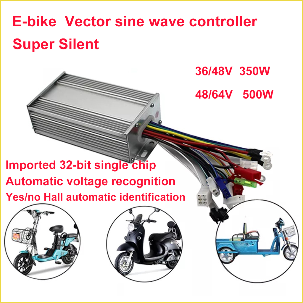 E-Bike Super Silent Vector Sine Wave Controller 36/48V 350W 48/64V 500W ...