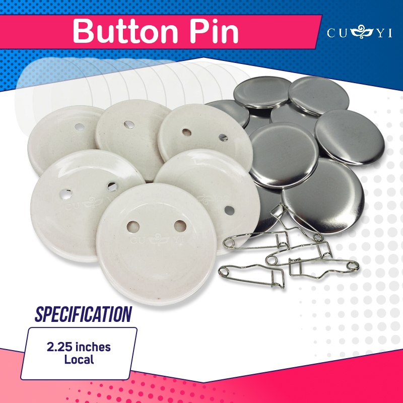 2.25inches CUYI Button Pins Local (200pcs) | Shopee Philippines