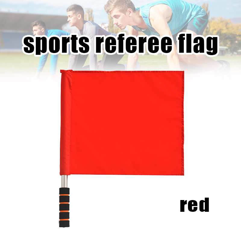 Referee Flag Command Flag Stainless Red For Hand Waving Sports Training ...