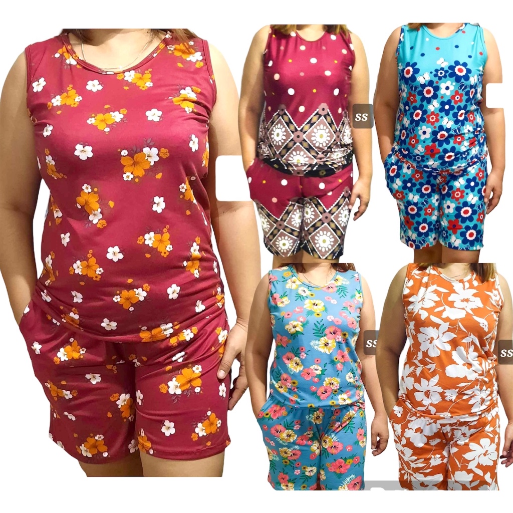 2XL PLUS SIZE Terno Sando Tokong/Short ST2| Sleeveless Terno Pambahay |Terno Big Size | Shopee ...