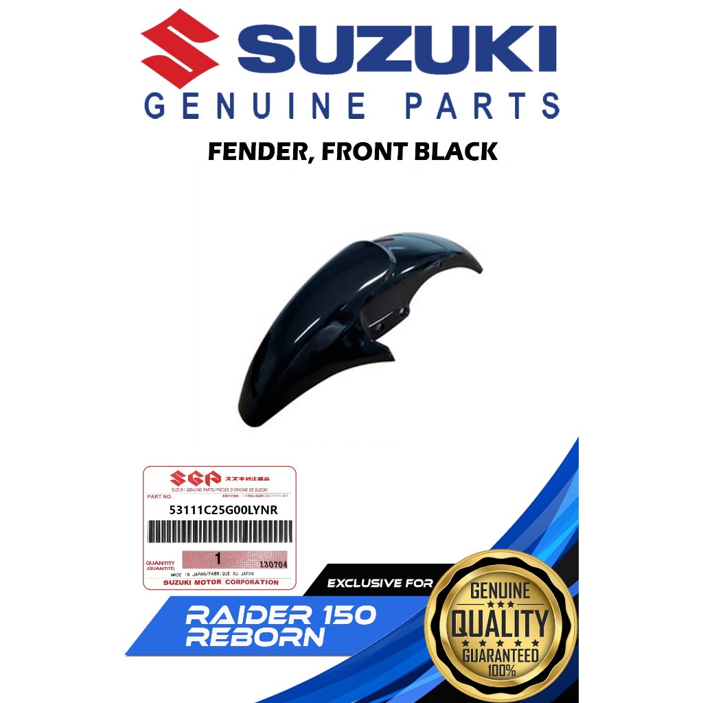 SUZUKI GENUINE FRONT FENDER BLACK FOR RAIDER 150 REBORN (MATT/GLOSS ...