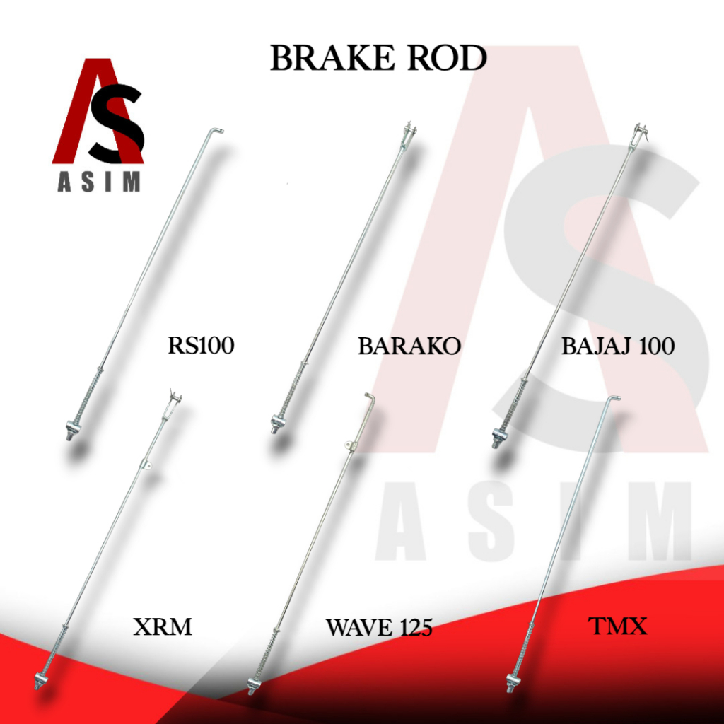 ASIM MOTORCYCLE BRAKE ROD FOR RS100/BARAKO/BAJAJ100/XRM/WAVE125/TMX ...